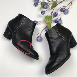Vionic | Shoes | Vionic Leather Chunky Heel Studded Georgia Booties ...